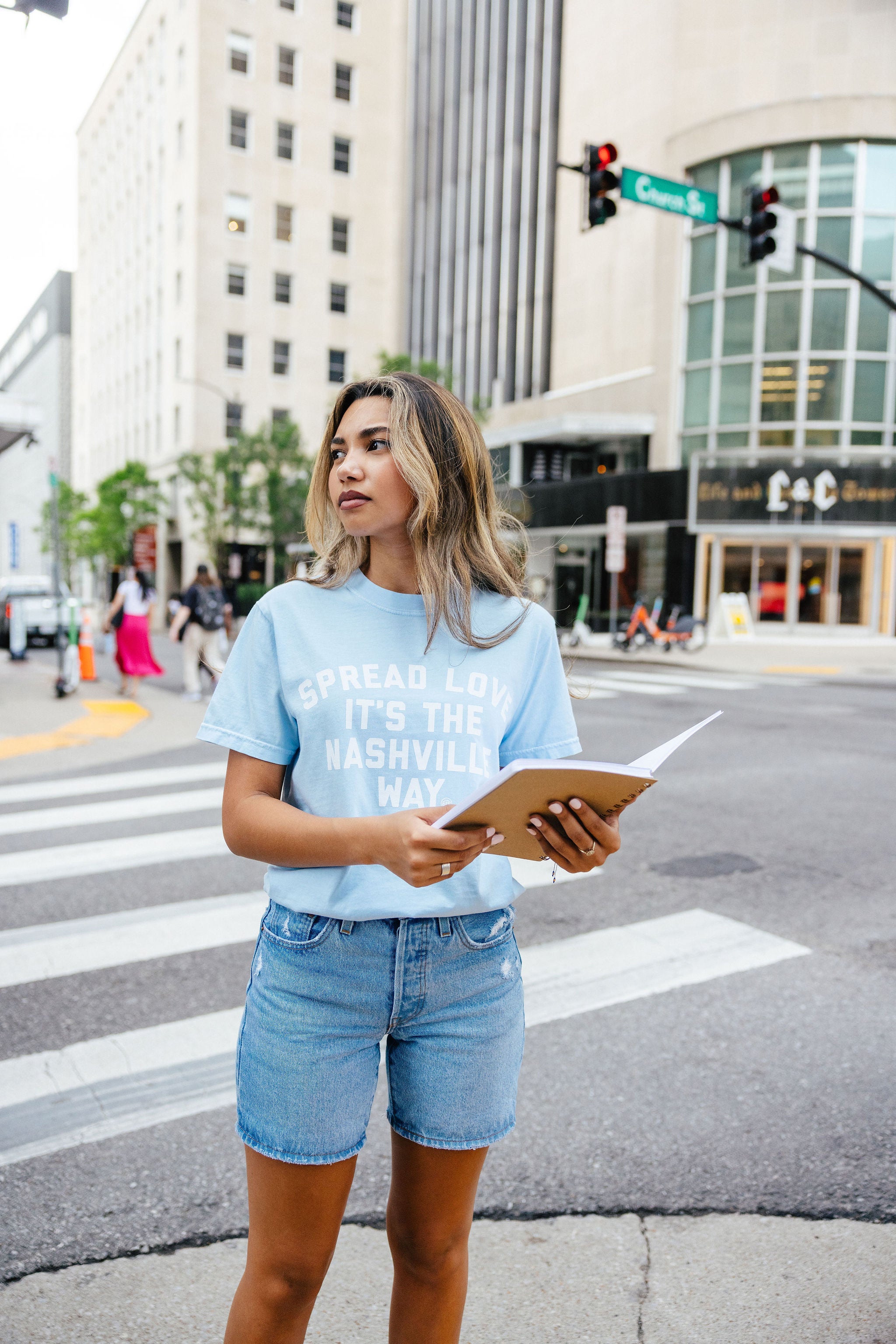 Spread Love Tee [Blue Bird Blue] – Project 615